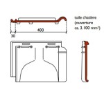 POSTEL 20 ROUGE CHATIERE (Tuile de ventilation) | Open e-commerce